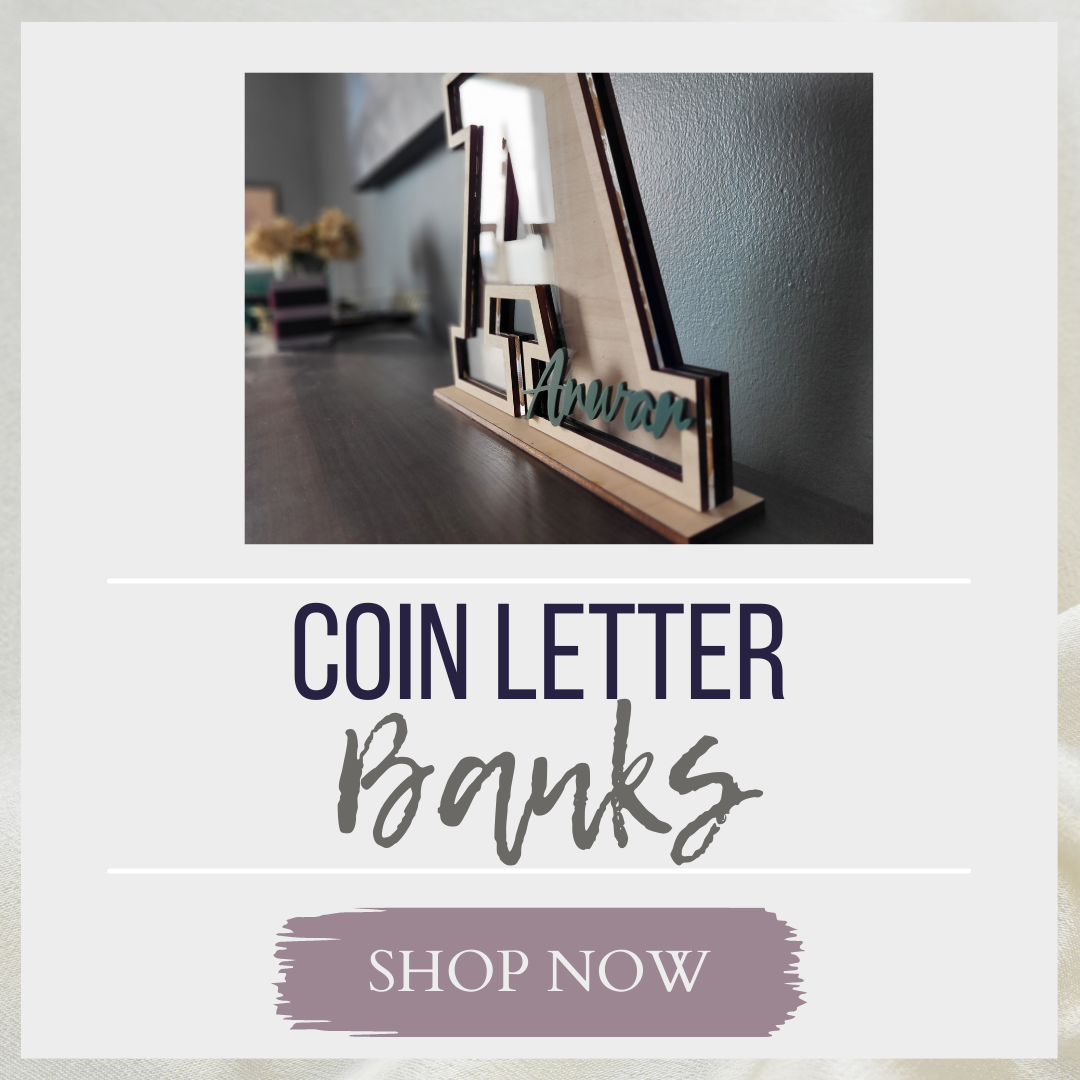 Coin Letter Banks – Donzcreationz